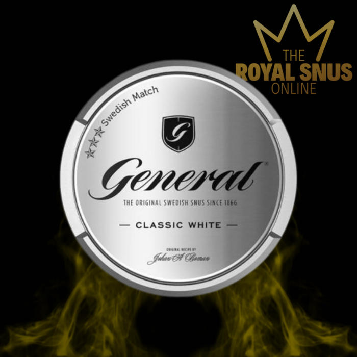 Buy General White Snus - Order Snus Online | WWW.THEROYALSNUS.COM