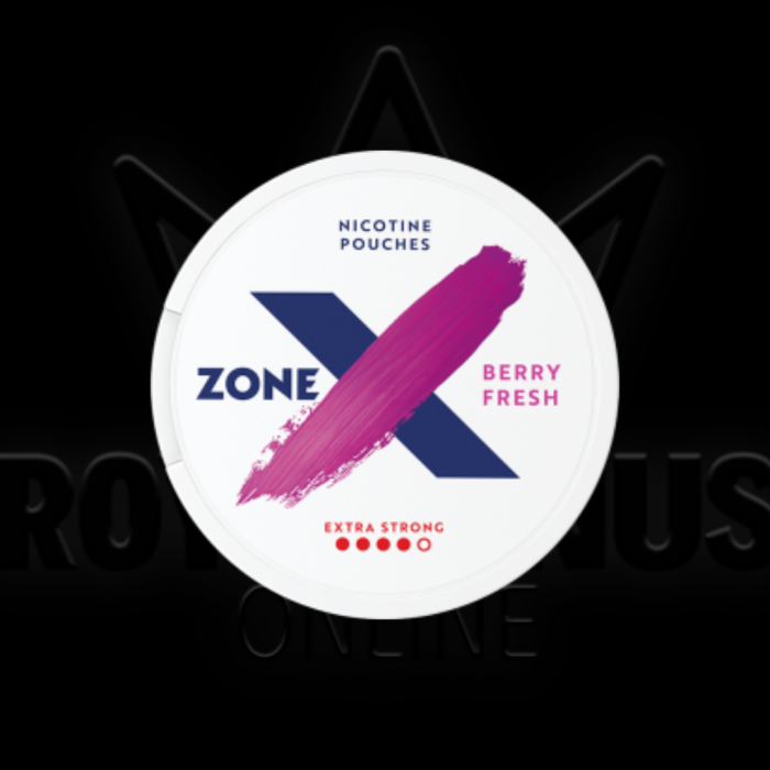 Buy Zone X Berry Fresh Extra Strong Slim All White - Order Snus Online ...