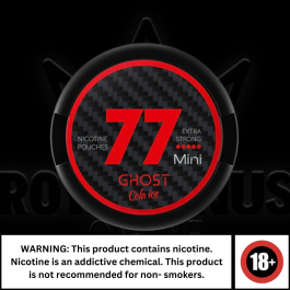 77 GHOST Mini Cola Ice Extra Strong Nicotine Pouches – Cola Flavor ...