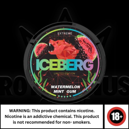 Iceberg Watermelon Mint Gum 50mg - Order Snus Online