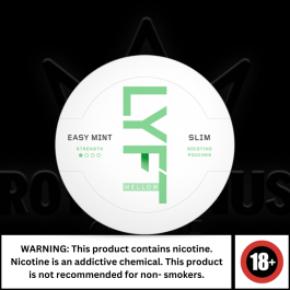 LYFT Mellow Easy Mint Slim All White | Lyft Snus | TheRoyalSnus.com