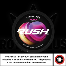 RUSH Cherry Chill Extreme Slim Nicotine Pouches – Cherry Flavor ...