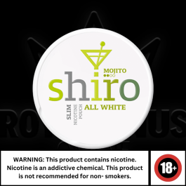 Shiro Mojito Slim All White Nicotine Pouches | Shiro Snus ...