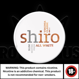 Shiro Virginia Classic Slim All White Nicotine Pouches | Shiro Snus ...