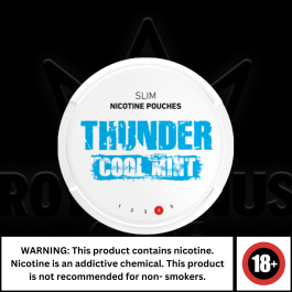 Thunder Cool Mint Slim All White | Thunder Snus | TheRoyalSnus.com